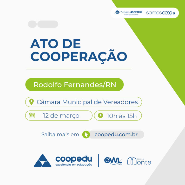 COMUNICADO DE COOPERAÇÃO RODOLFO FERNANDES/RN - Coopedu